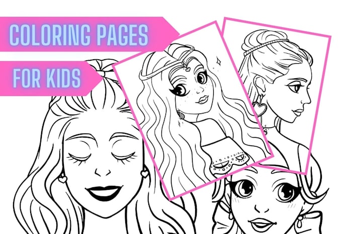 Draw cartoon coloring book page illustration for childrens by Mun_anna ...