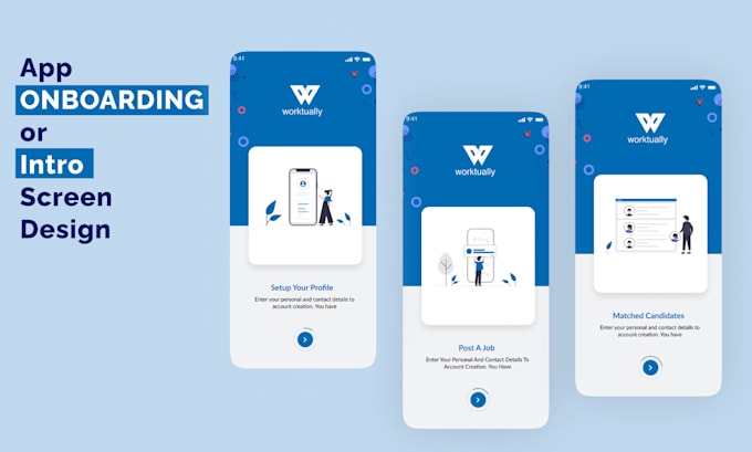 Design onboarding and intro screens by Umairali381 | Fiverr