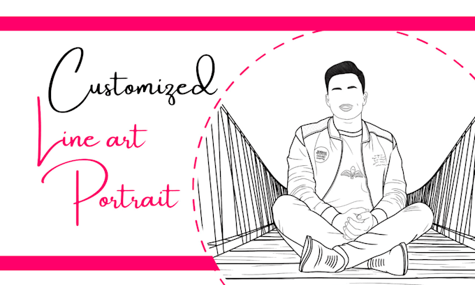 Create minimalist line art portrait from your photos by Hareemashraf ...