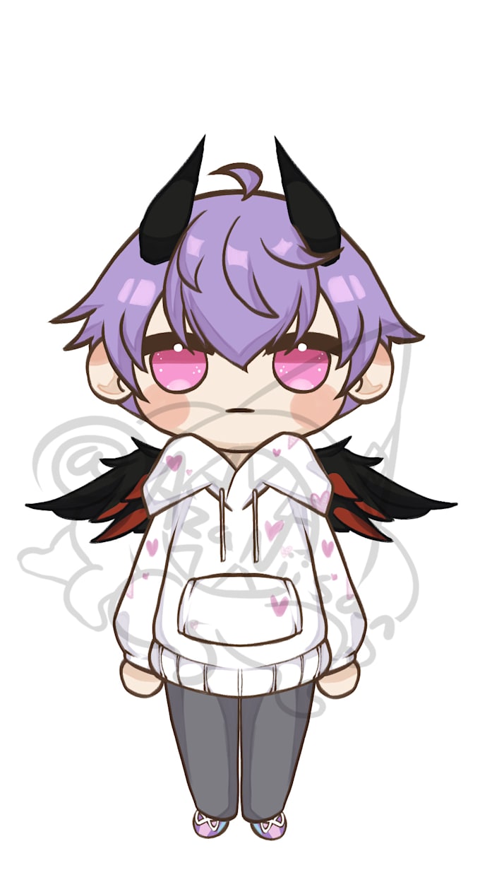 Draw and rig a chibi live2d model by Azathothniisan | Fiverr