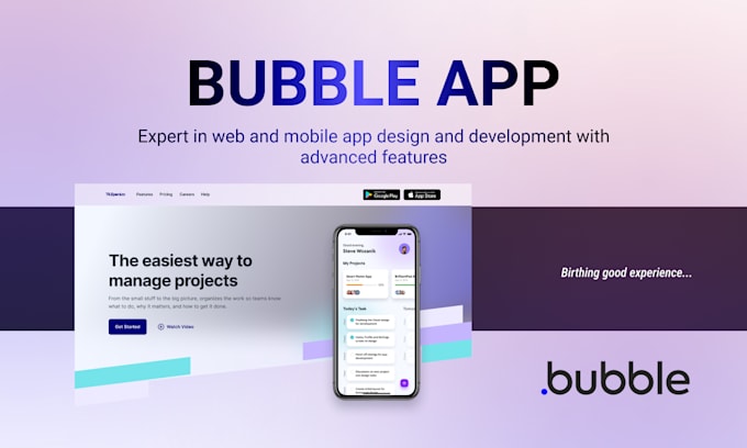 Do bubble app, bubble website, bubble, bubble developer, bubble io saas, mvp by Gideon_stallone ...