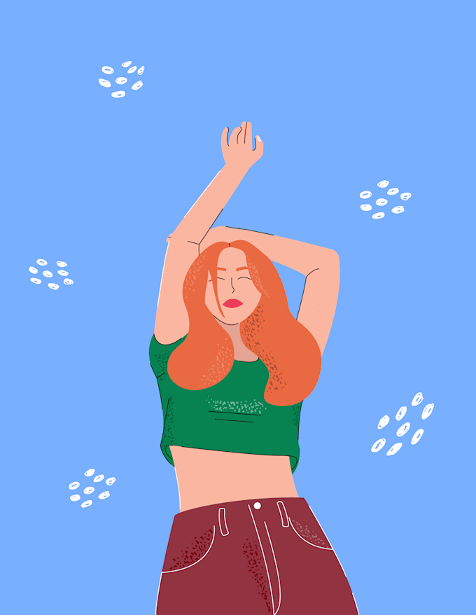 Create a unique 2d flat vector illustration by Kseniapingvini | Fiverr