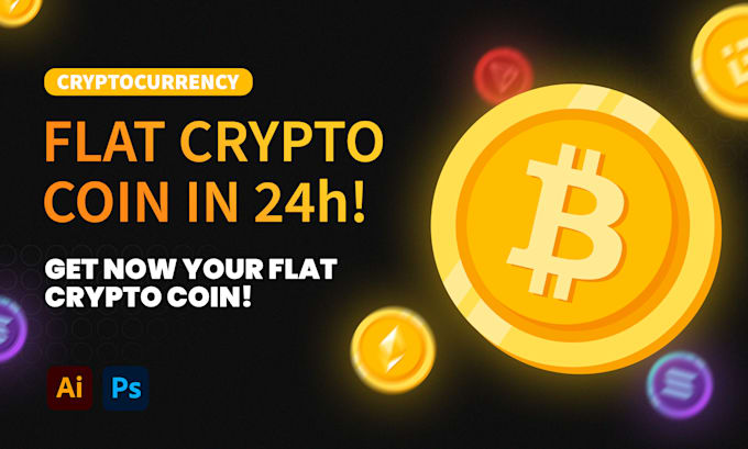 Design a flat crypto coin with your logo by Lucasderkian | Fiverr