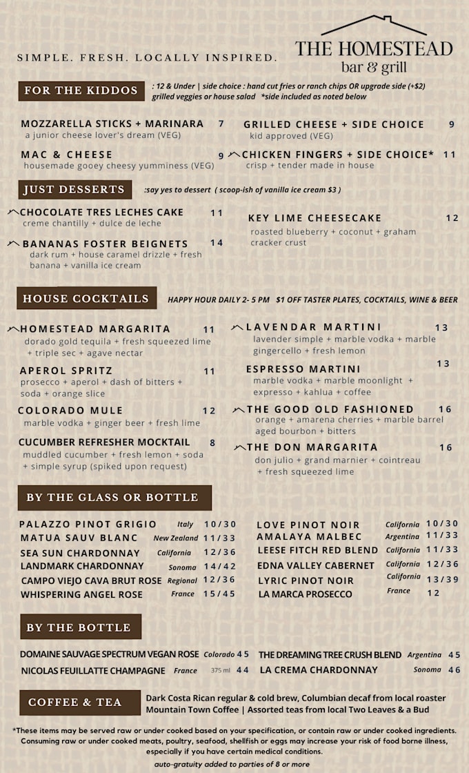 Design a branded menu your customers will eat up by Jg_warren | Fiverr