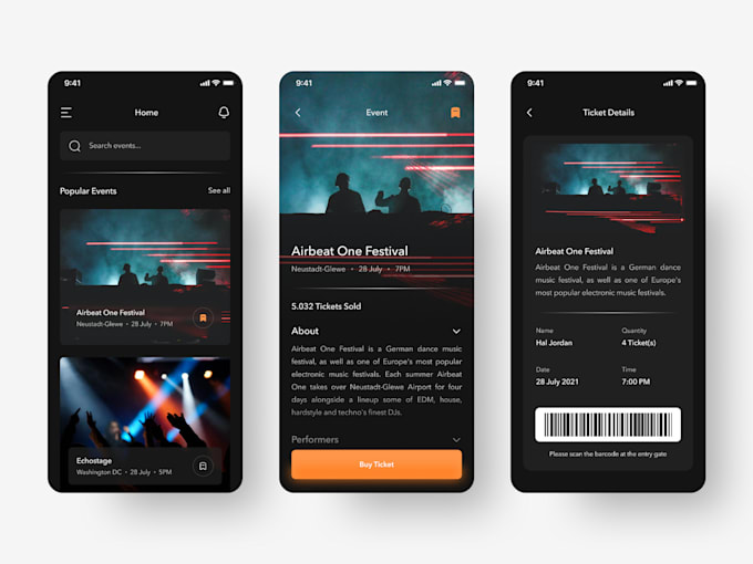 Develop event booking app, conference app, ticket booking app, hotel ...