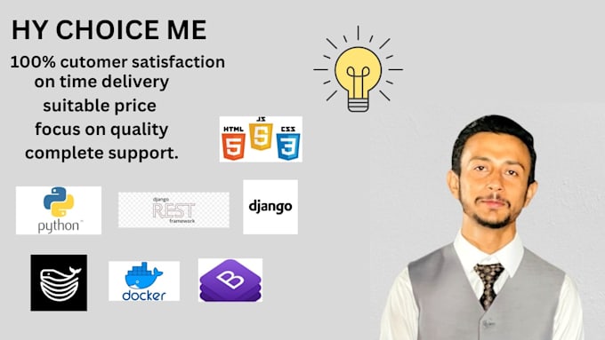 Be your professional full stack python django web developer by Fahad ...