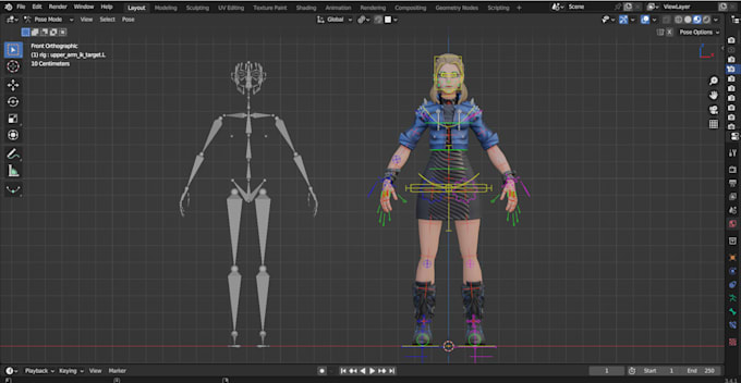 Do 3d character rigging professionally in blender by Maha3d | Fiverr