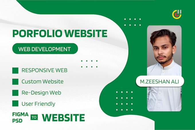 Build a responsive portfolio website design using react js by ...