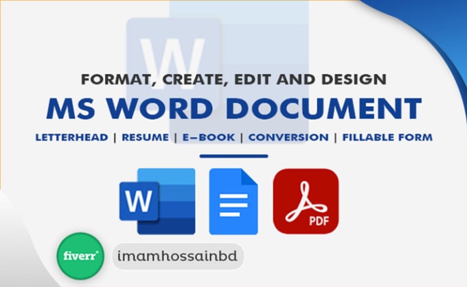 Format, design and edit microsoft ms word document by Imamhossainbd ...