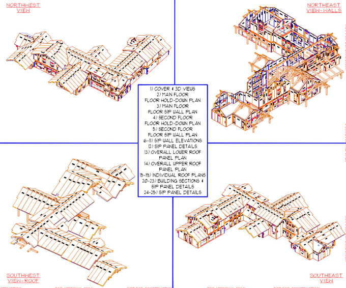Provide shop drawings for structural insulated panels by hsb cad or ...