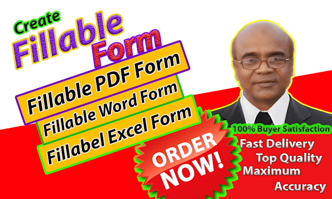 Create fillable pdf form, word or excel form from word, jpg or pdf file ...