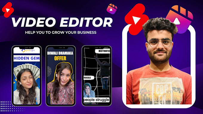 Do professional short form editing by Yashsharma367 | Fiverr