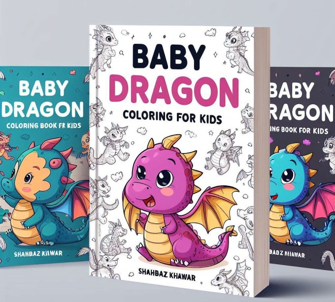 Design coloring book cover mockup ai art for book covers ai coloring ...