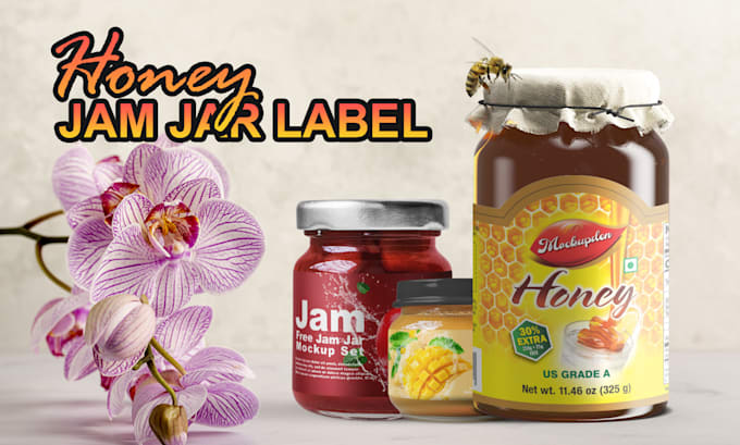 Do jam jar label honey label and product label and packaging design by ...