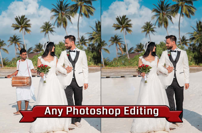 Do photoshop editing, remove people, erase background, delete or add objects by Roezyy | Fiverr