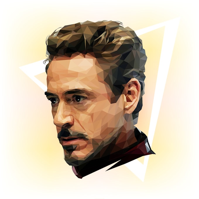 Make high quality low poly portrait from your photo by Yafethtb | Fiverr