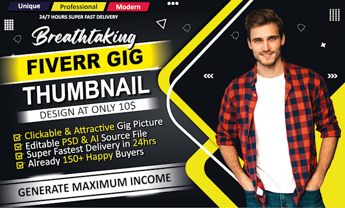 Design fiverr gig image thumbnail, gig picture by Theperdesignr | Fiverr