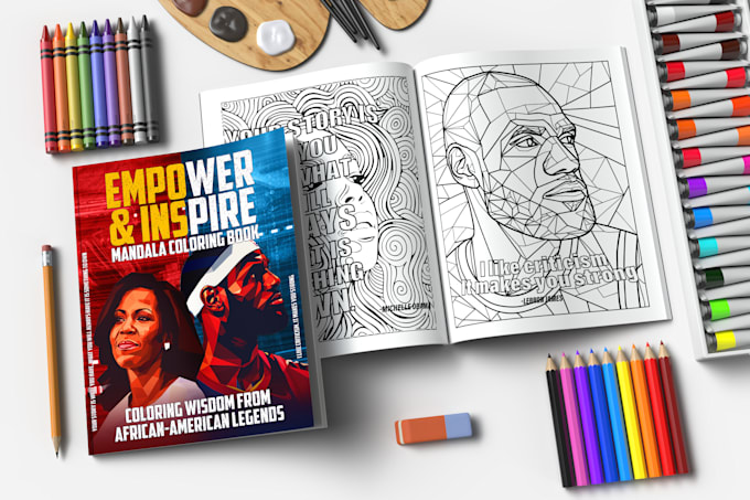 Create unique children coloring book pages and cover illustrations by ...