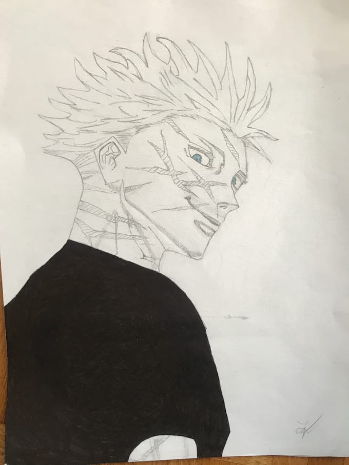Dessin gojo satoru manga jujutsu kaisen by Sousoo75 | Fiverr