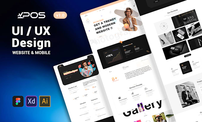 Do modern ui ux designs for websites and mobile by Jr_graphics_ltd | Fiverr