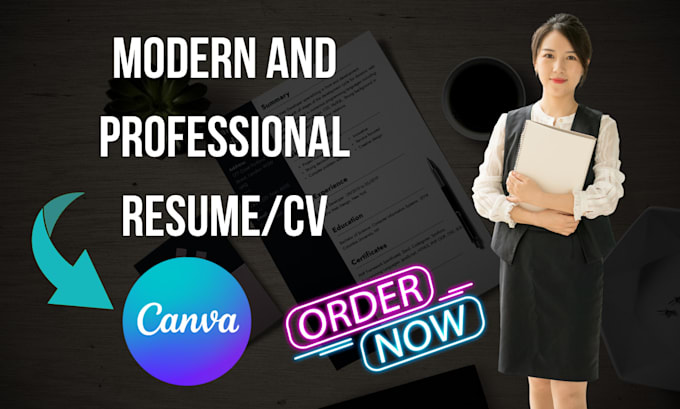 Do modern and professional canva resume,cv design by Saira_raffique ...