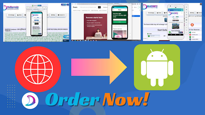 Convert website to android and ios app using webview by Payfordesign | Fiverr