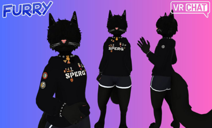 Do Custom Vrchat Avatar Vtuber 3d Model Furry Chibi Vrc Avatar Nsfw Anime Vriod By Killuamodel