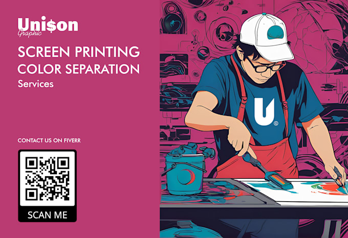 Do professional color separation for screen printing design by Unison ...