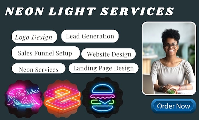 Generate neon sign leads design custom neon design website by Webb_23 ...