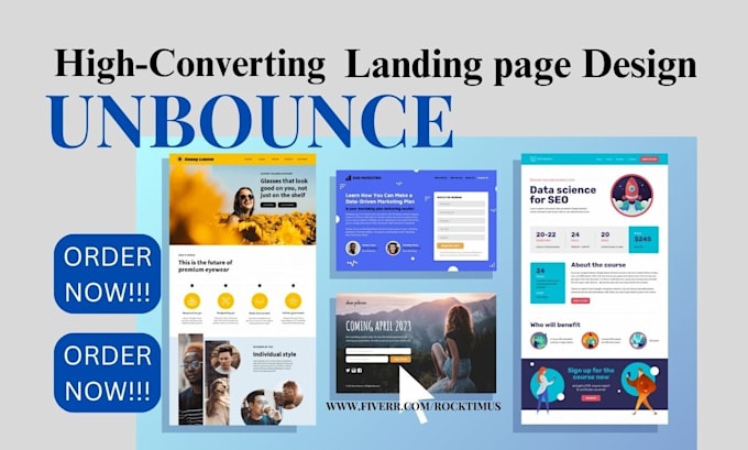 Design a unbounce, convertri landing pages, google site website, canva ...