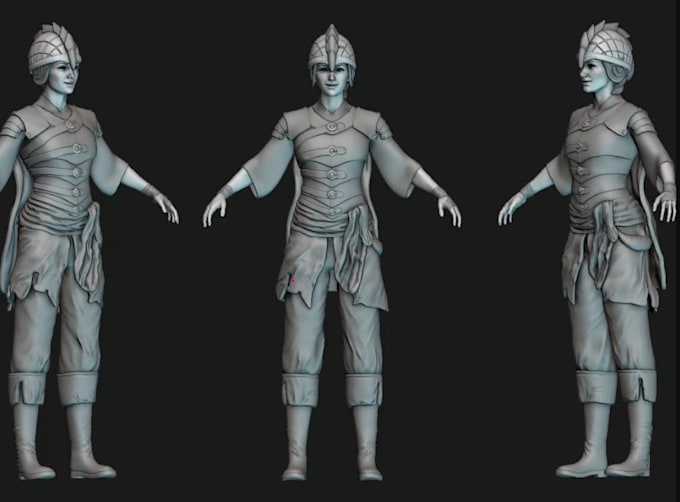 Turn 2d image to 3d model, sculpt 3d stl file, 3d game character, fbx ...