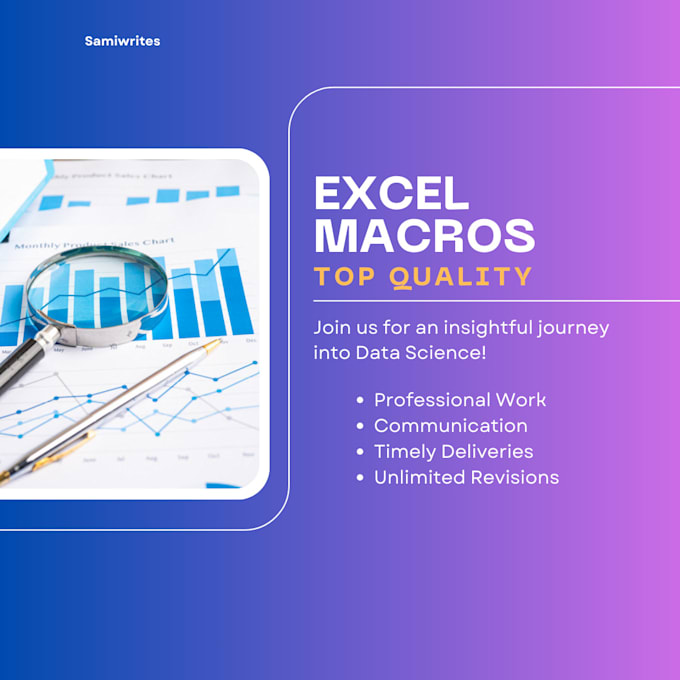 Create Excel Macros Using Functions Formulas And Pivot Tables By Samiwrites007 Fiverr 3739
