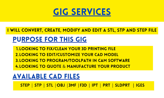 Converti, crea e modifica file dxf stl stp step