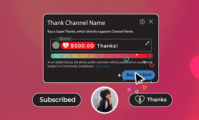 Create custom youtube subscribe and super thanks button by Georgemuriithi | Fiverr