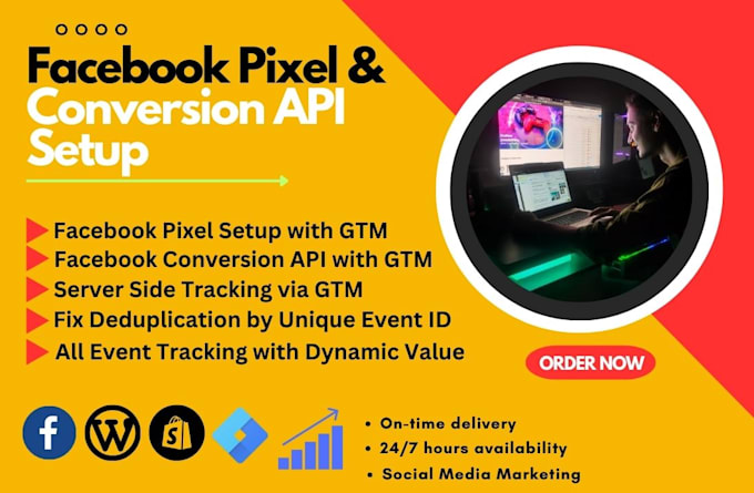 Create facebook pixel setup conversion api with gtm by Abiromi | Fiverr
