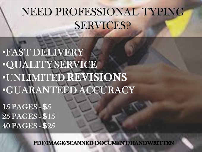 Quickly type any english work according to your specification by Korede ...