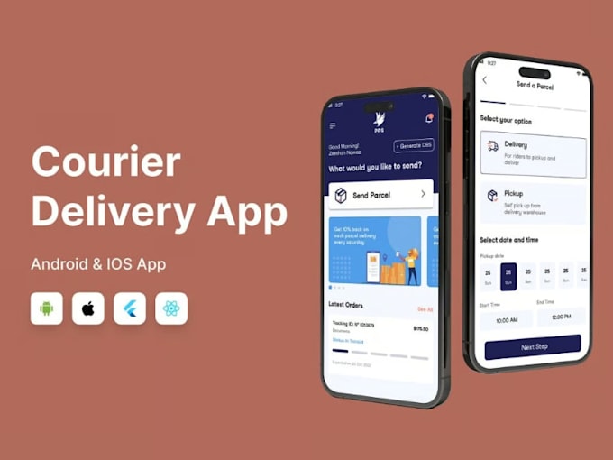 Create courier delivery app, parcel delivery app, grocery delivery app ...