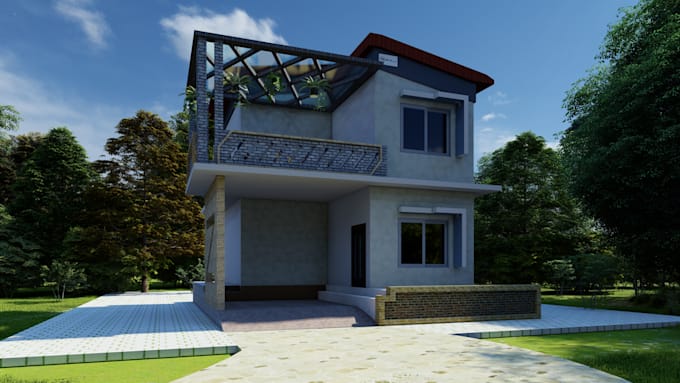 Professional 3d house modeling and visualization by Viyakul | Fiverr