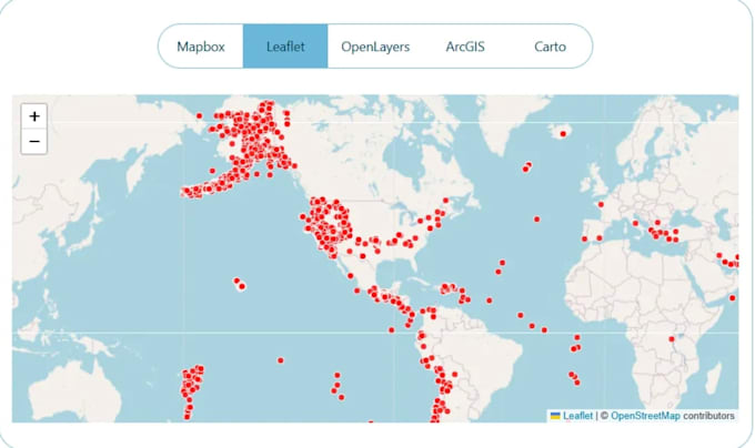 Web map using leaflet js, mapbox, openlayers by Talhamansoor02 | Fiverr