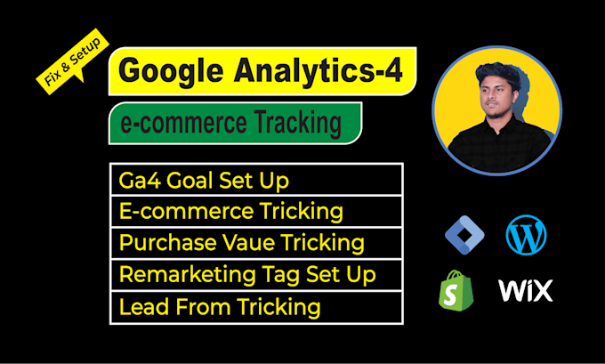 Fix setup ga4 ecommerce tracking google analytics 4 by Balayet_it | Fiverr