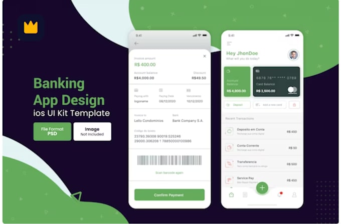 Do fintech app ui ux design, bank app ui ux design in figma by ...