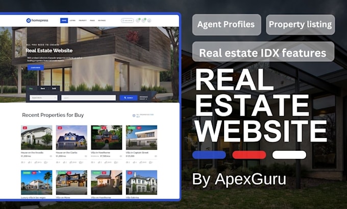 Design real estate website with idx mls real estate wordpress website design by Apex_guru66 | Fiverr