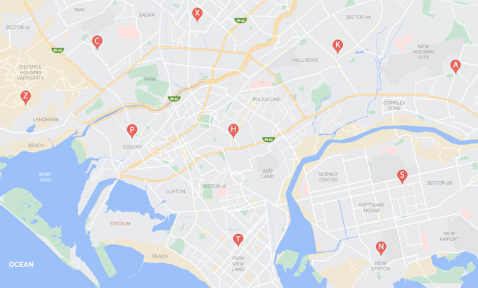 Professionally draw your city, urban vector map illustration by ...