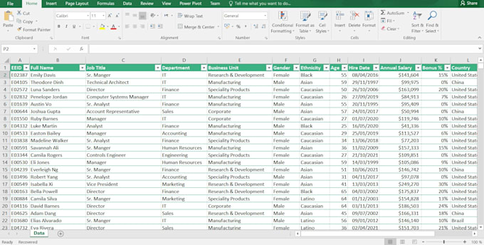 Provide expert data analysis in ms excel and google sheets by Jahangeerbaluch | Fiverr