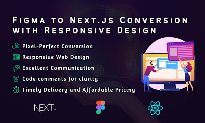 Convert figma to nextjs with responsive design by Lokesh_krishna | Fiverr
