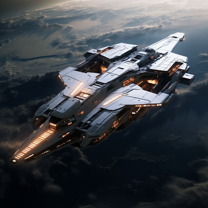 Draw bespoke spaceship concept art by Lusebber | Fiverr