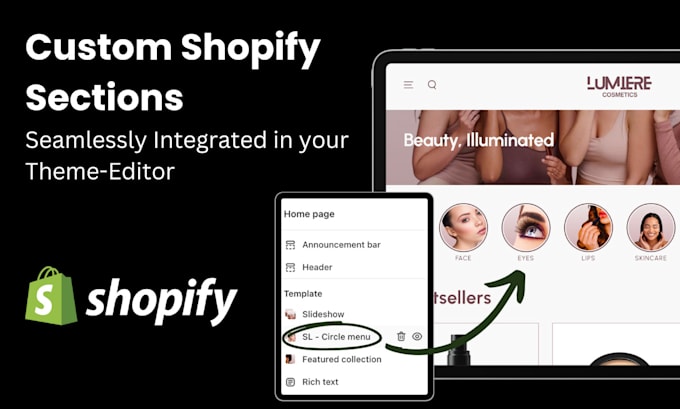 Create and implement custom shopify sections for your online store by Titouandienis | Fiverr