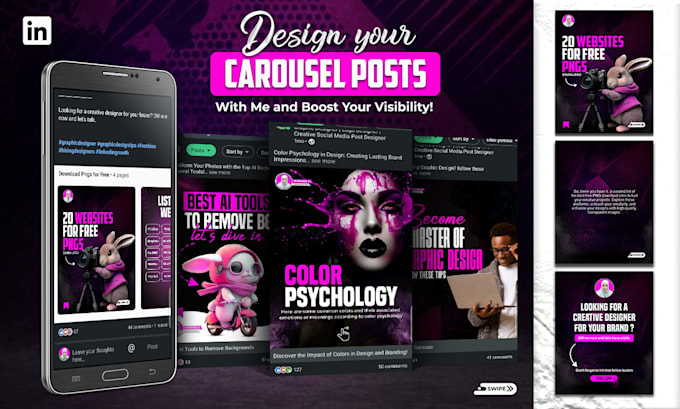 Design professional linkedin cover and carousel posts by Bibiwahida ...