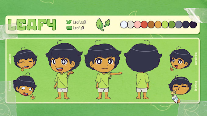 Create a reference sheet for your character or toontuber by Peachenelle ...