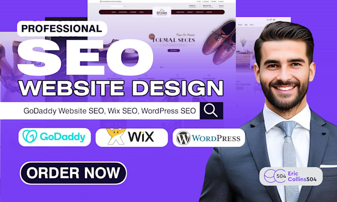 Do optimize website seo for godaddy, shopify, wix, wordpress, webflow website by Eric_collins504 ...